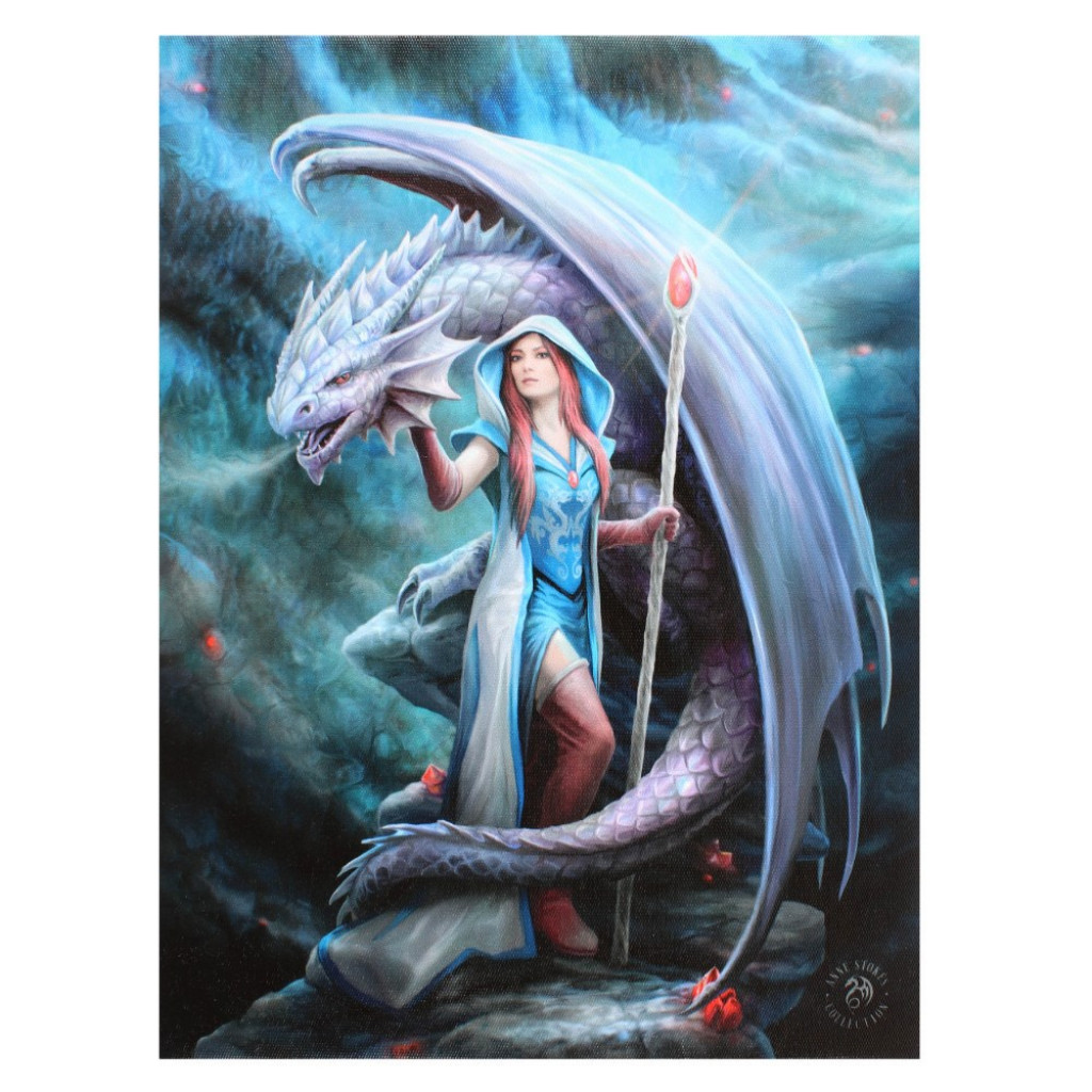 Dragon Mage Canvas Plaque (Small) - Eternal Goth