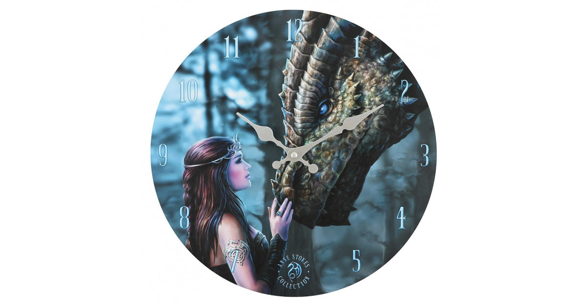 Once Upon A Time Wall Clock by Anne Stokes - Eternal Goth
