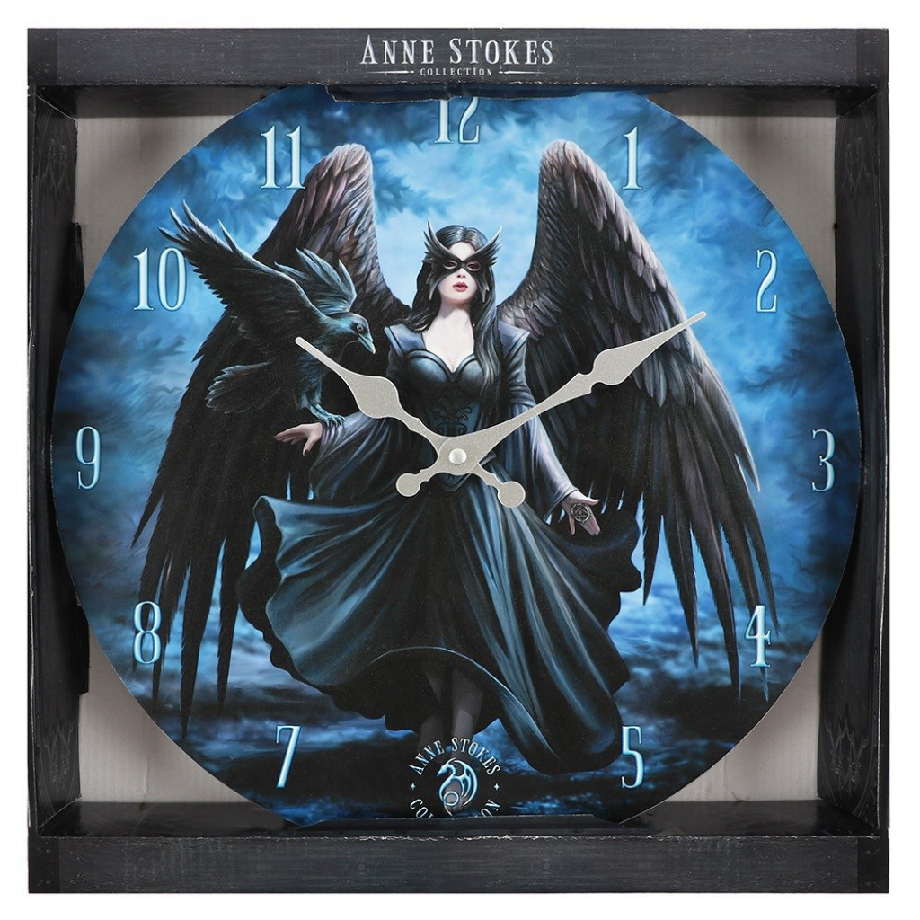 Raven Wall Clock by Anne Stokes - Eternal Goth