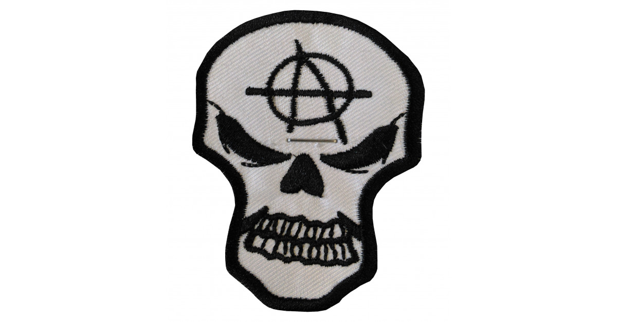 Anarchy Skull Embroidered Patch - Eternal Goth