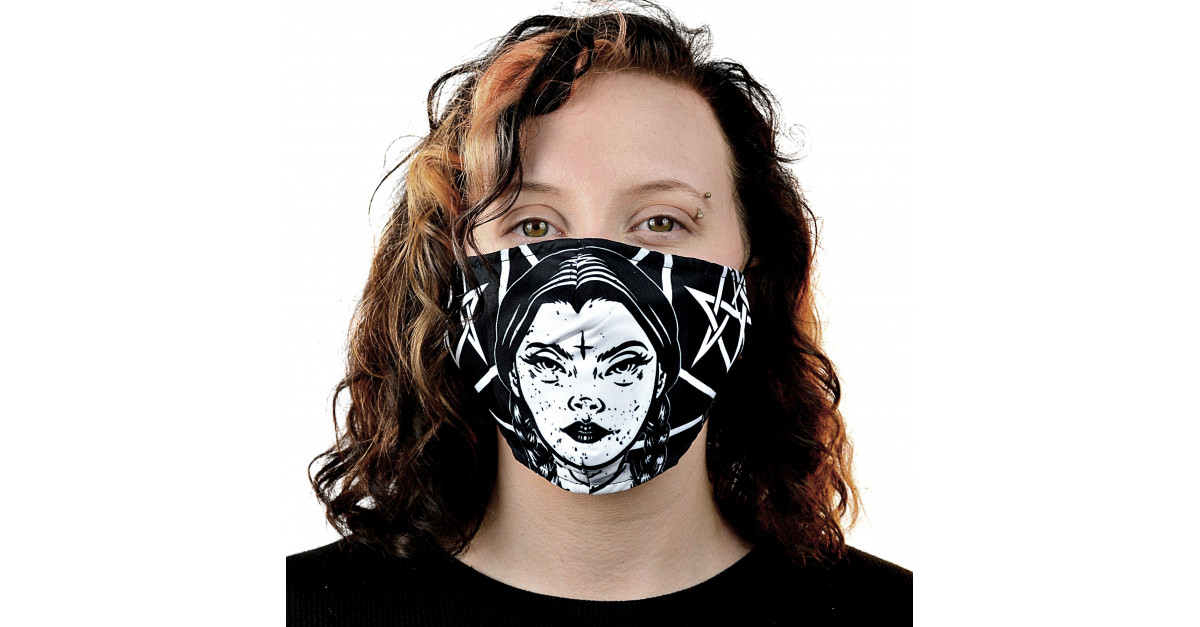Wednesday Occult Cat Filtered Mask - Eternal Goth