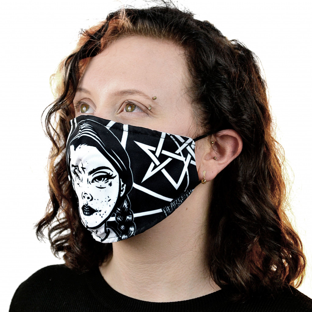 Wednesday Occult Cat Filtered Mask - Eternal Goth