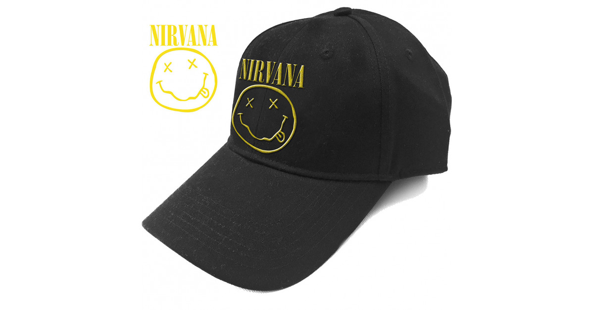 Nirvana: Yellow Smiley Logo Baseball Cap - Eternal Goth