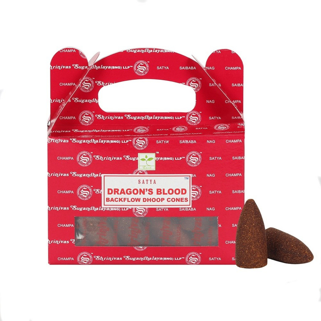 Satya Dragon's Blood Backflow Dhoop Cones - Eternal Goth