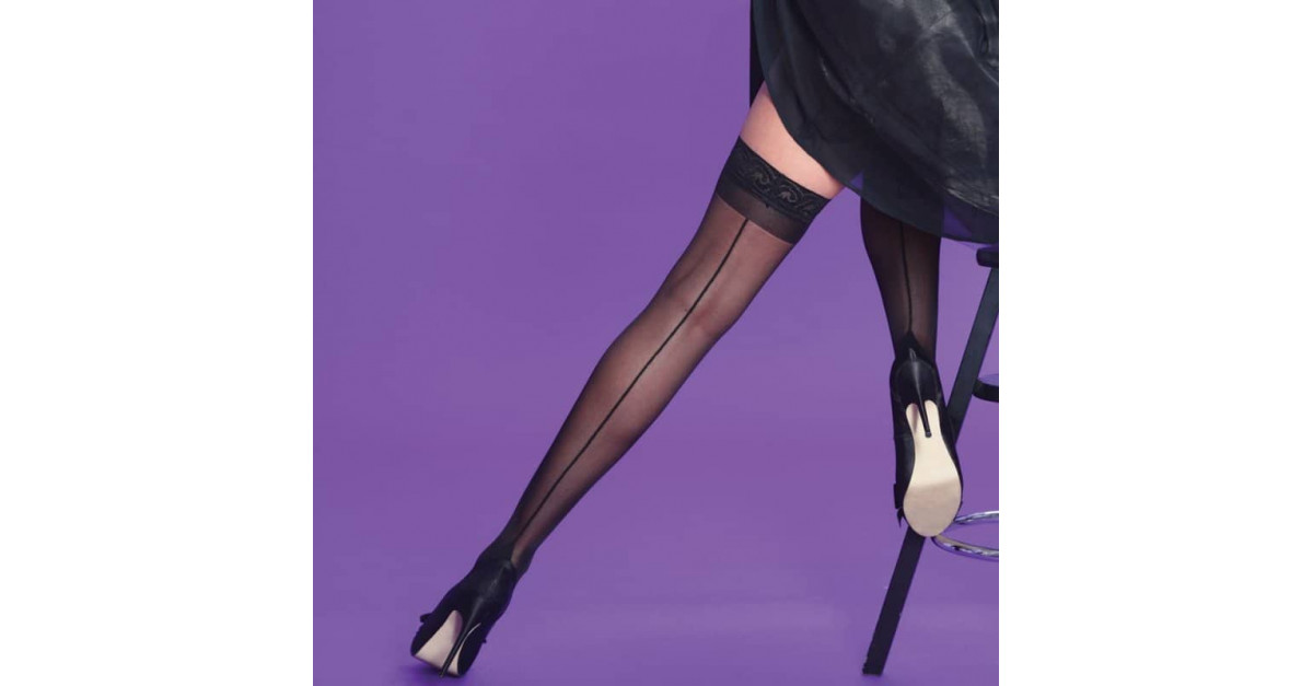 Seamer Lace Hold Ups - Eternal Goth