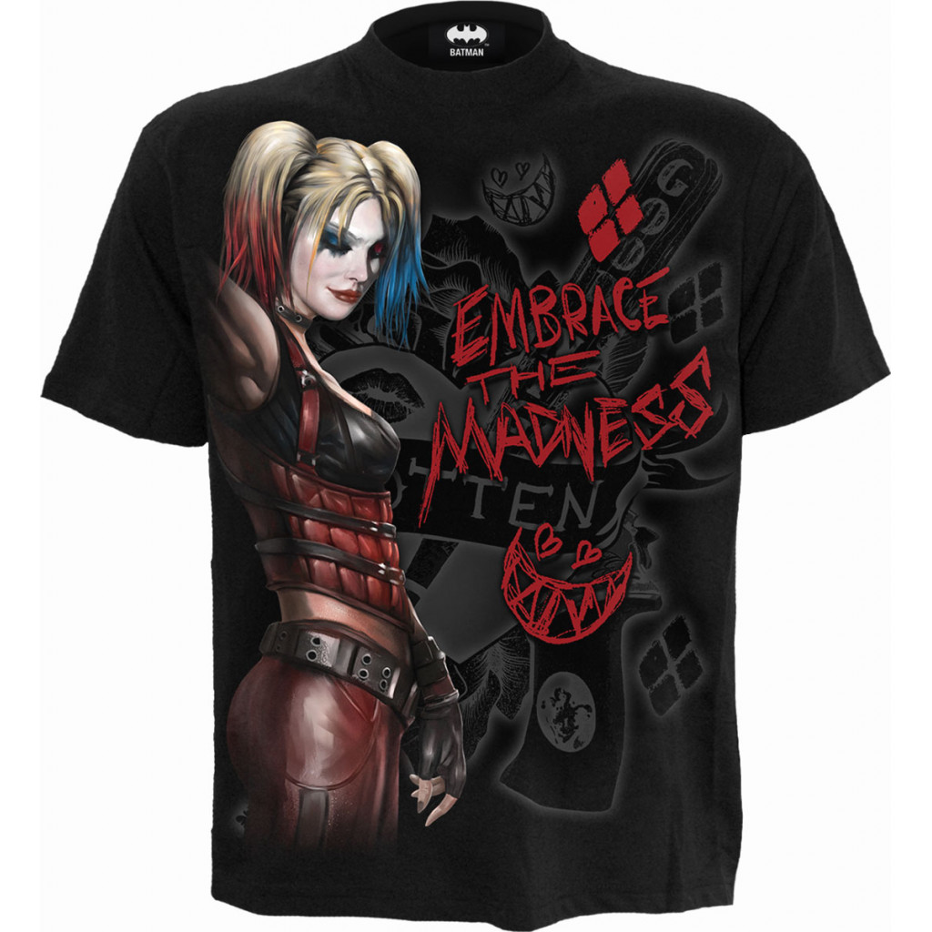 Harley Quinn: Embrace Madness T-Shirt - Eternal Goth