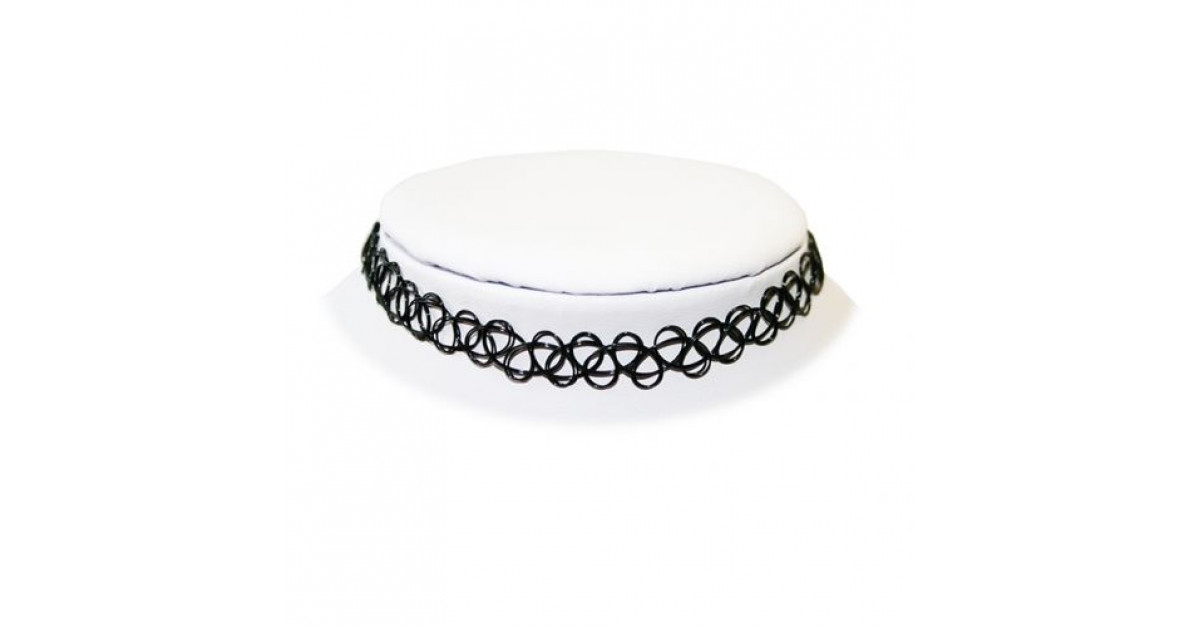 Black Tattoo Stretch Choker - Eternal Goth